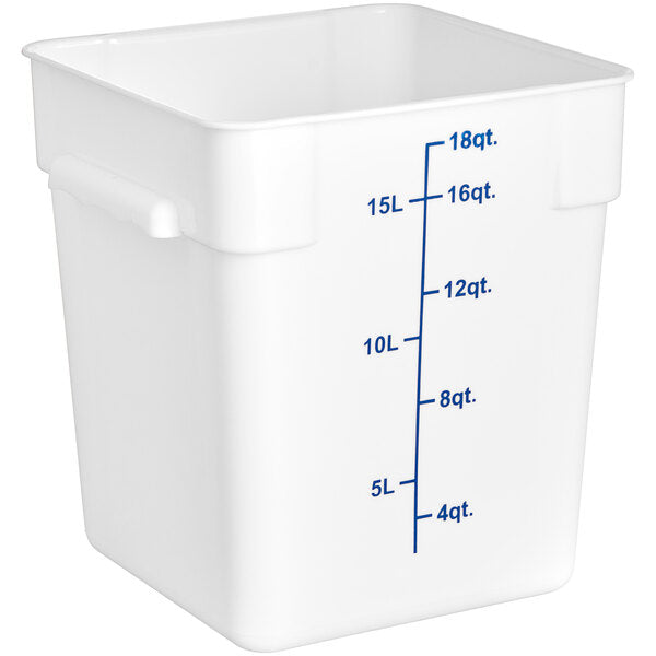 Square Storage Container 18 Quart White — Libertyware