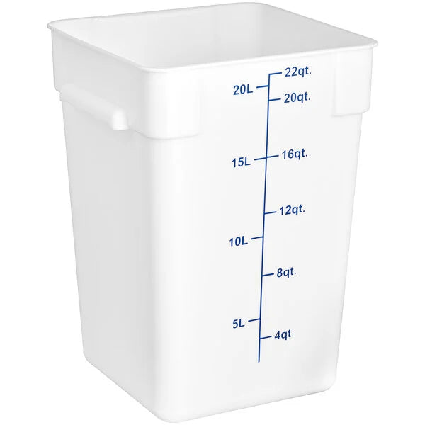 Square Storage Container 22 Quart White — Libertyware