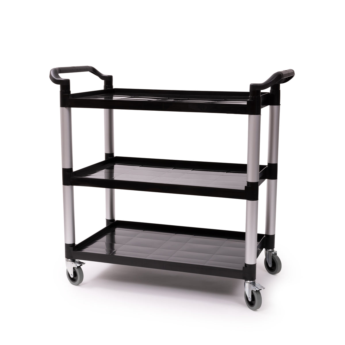 Plastic Bus Cart 19 7/8" X 40 1/2" X 37 1/2" Three Shelf — Libertyware