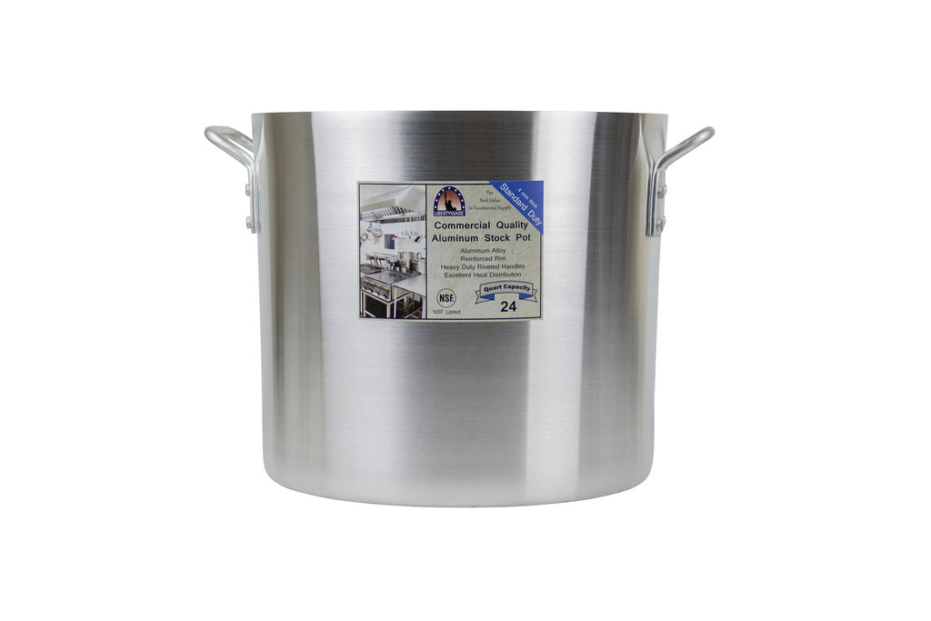 Stock Pot Aluminum 24 Quart Standard Duty 4 mm Thick — Libertyware