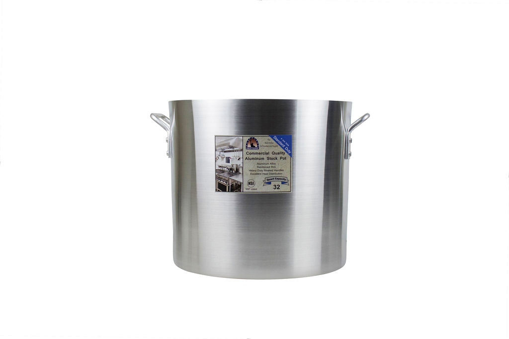 Stock Pot Aluminum 32 Quart Standard Duty 4 mm Thick — Libertyware