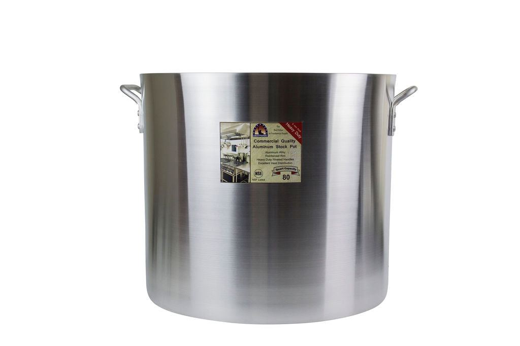 Stock Pot Aluminum 80 Quart Heavy Duty 6 mm Thick — Libertyware