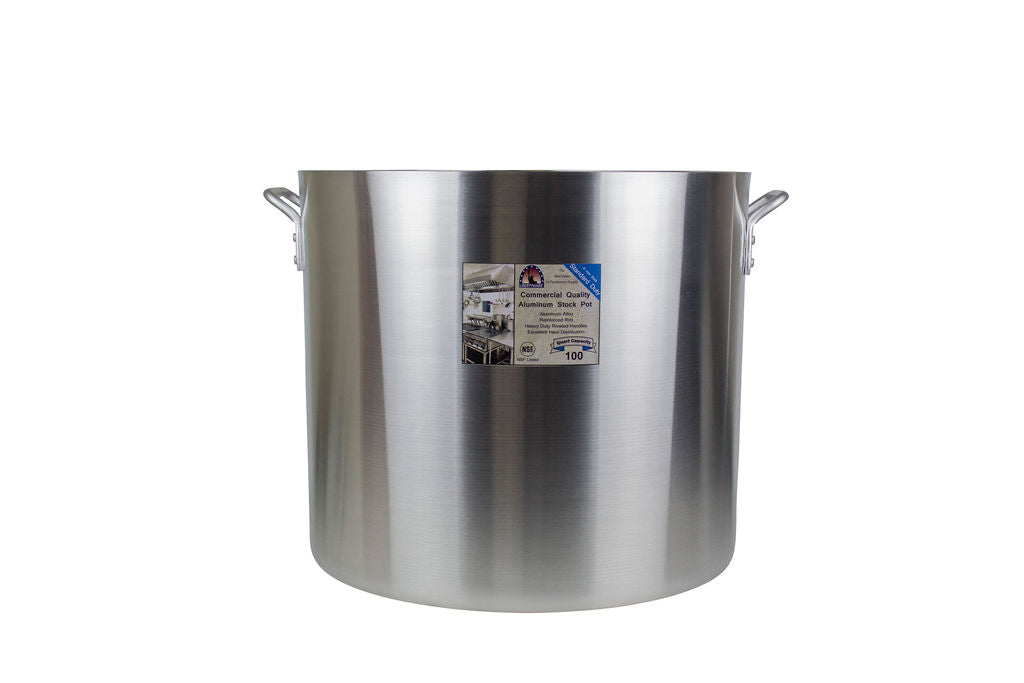 Stock Pot Aluminum 100 Quart Standard Duty 4 mm Thick — Libertyware