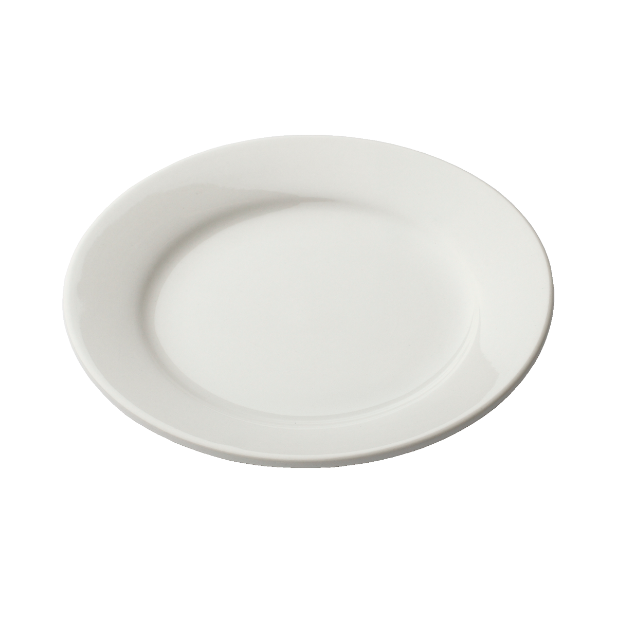 Euro Bright White Rolled Edge Plate 9'' — Libertyware