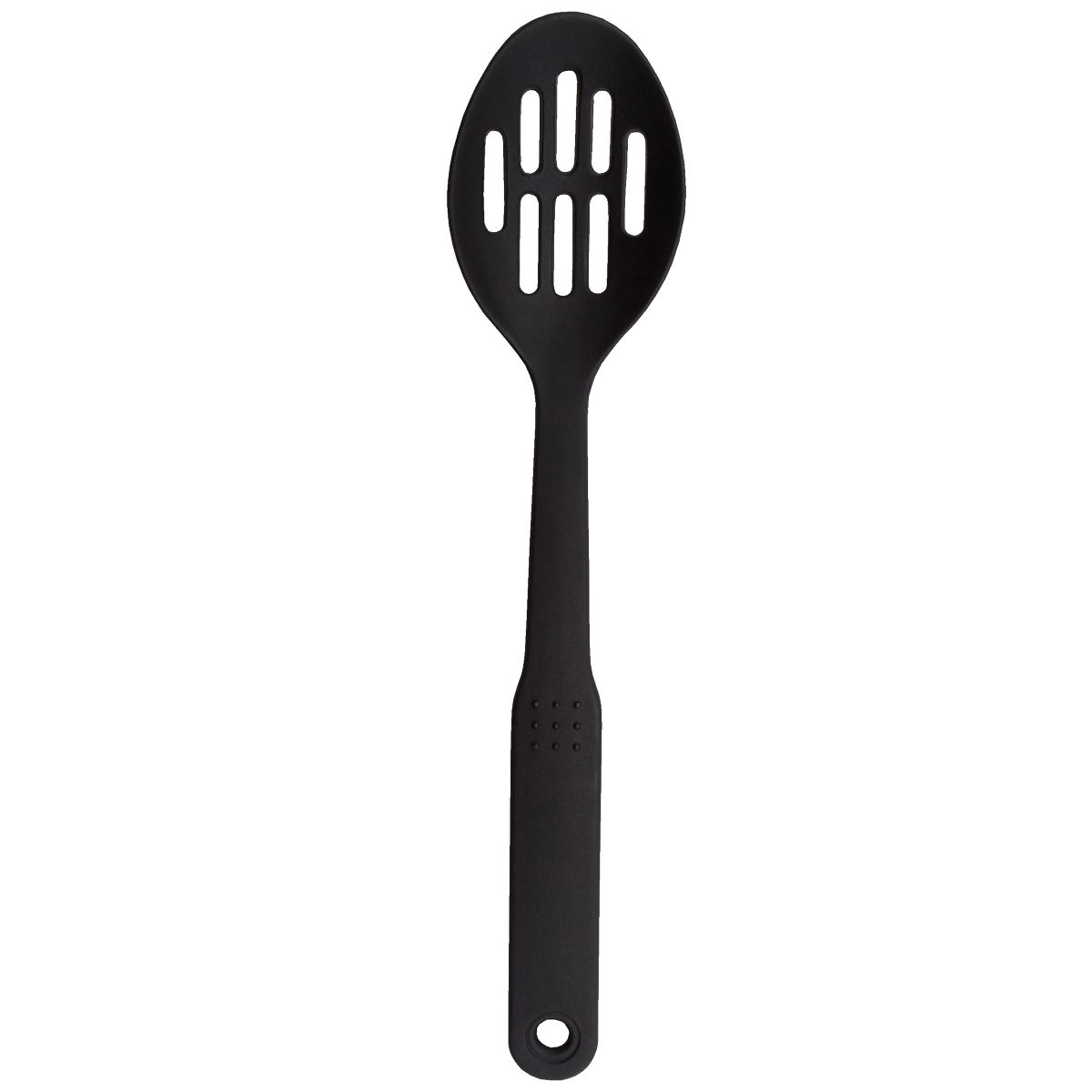 Nylon Notched Serving Spoon Heavy Duty Black — Libertyware