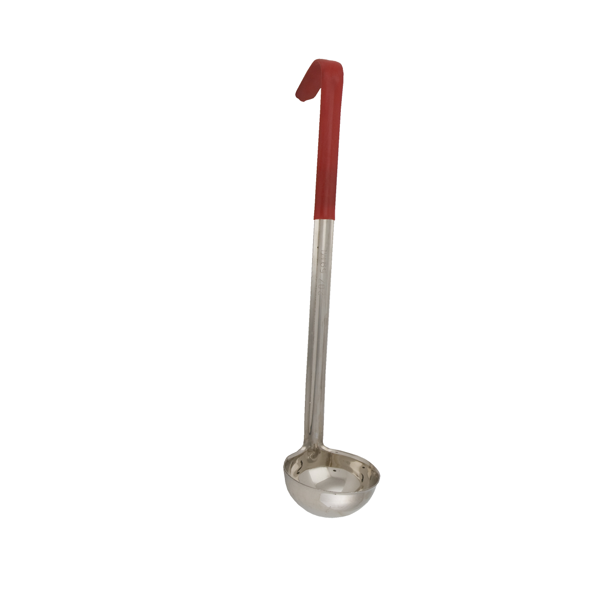 Ladle One Piece with Red Coated Handle 2 Ounce — Libertyware