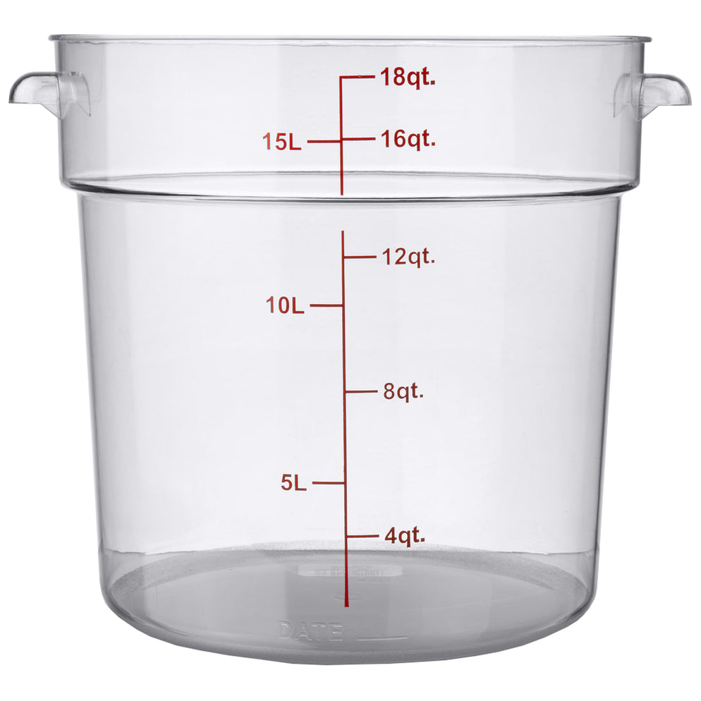 Round Storage Container 18 Quart Clear — Libertyware