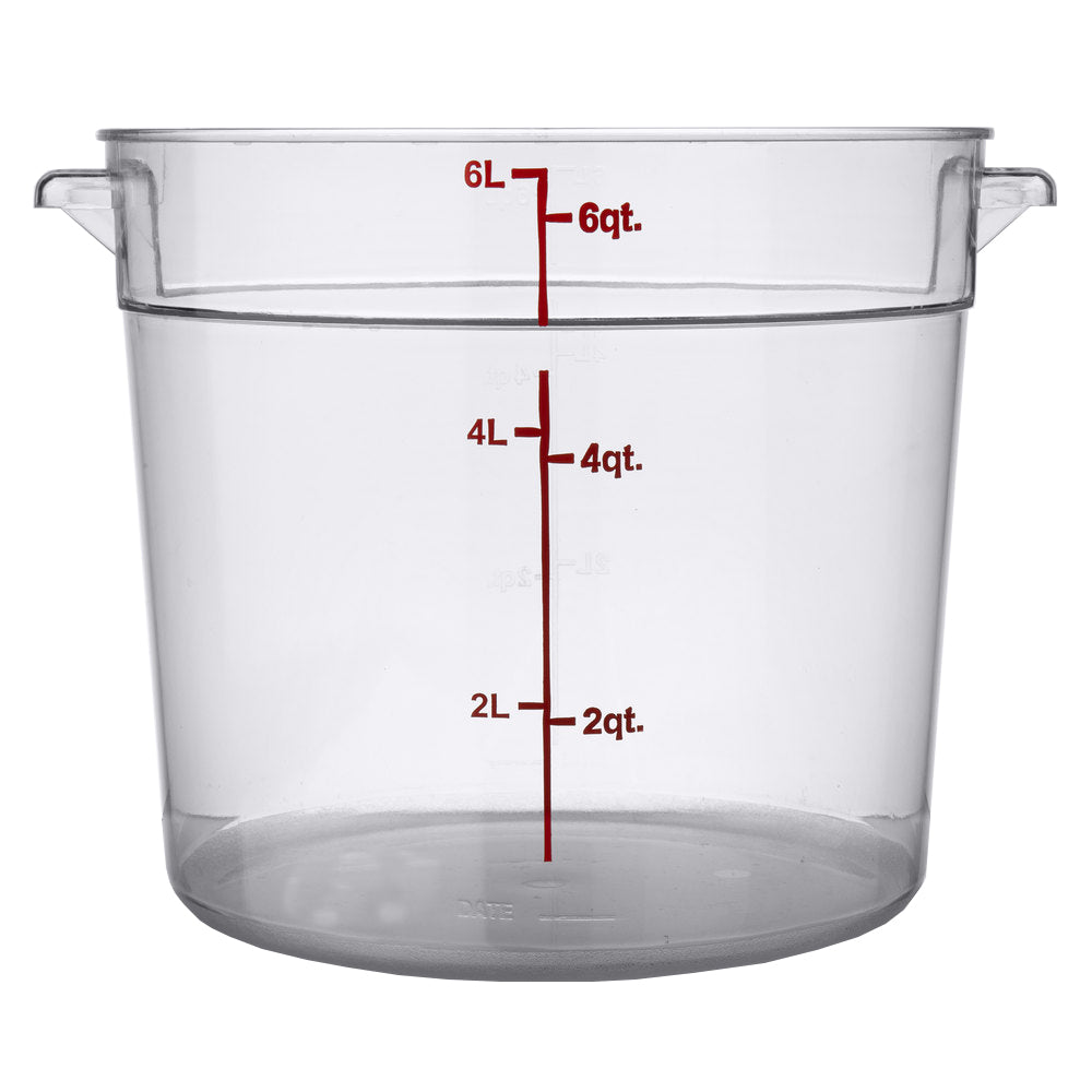 Round Storage Container 6 Quart Clear — Libertyware