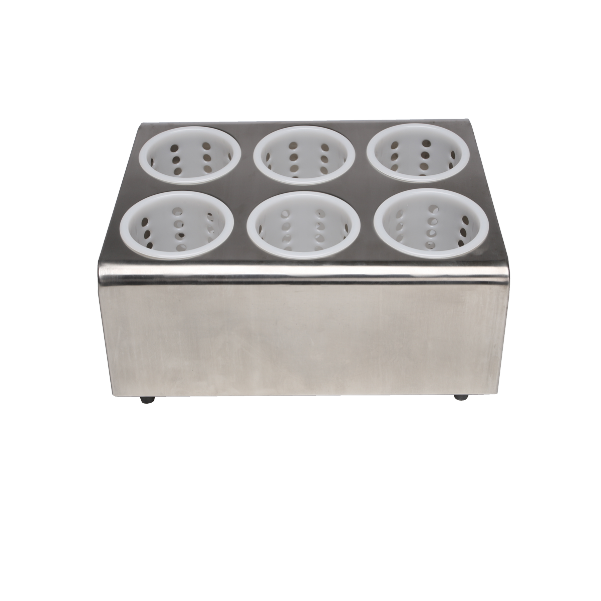 Flatware Dispenser 6 Hole Stainless Steel — Libertyware